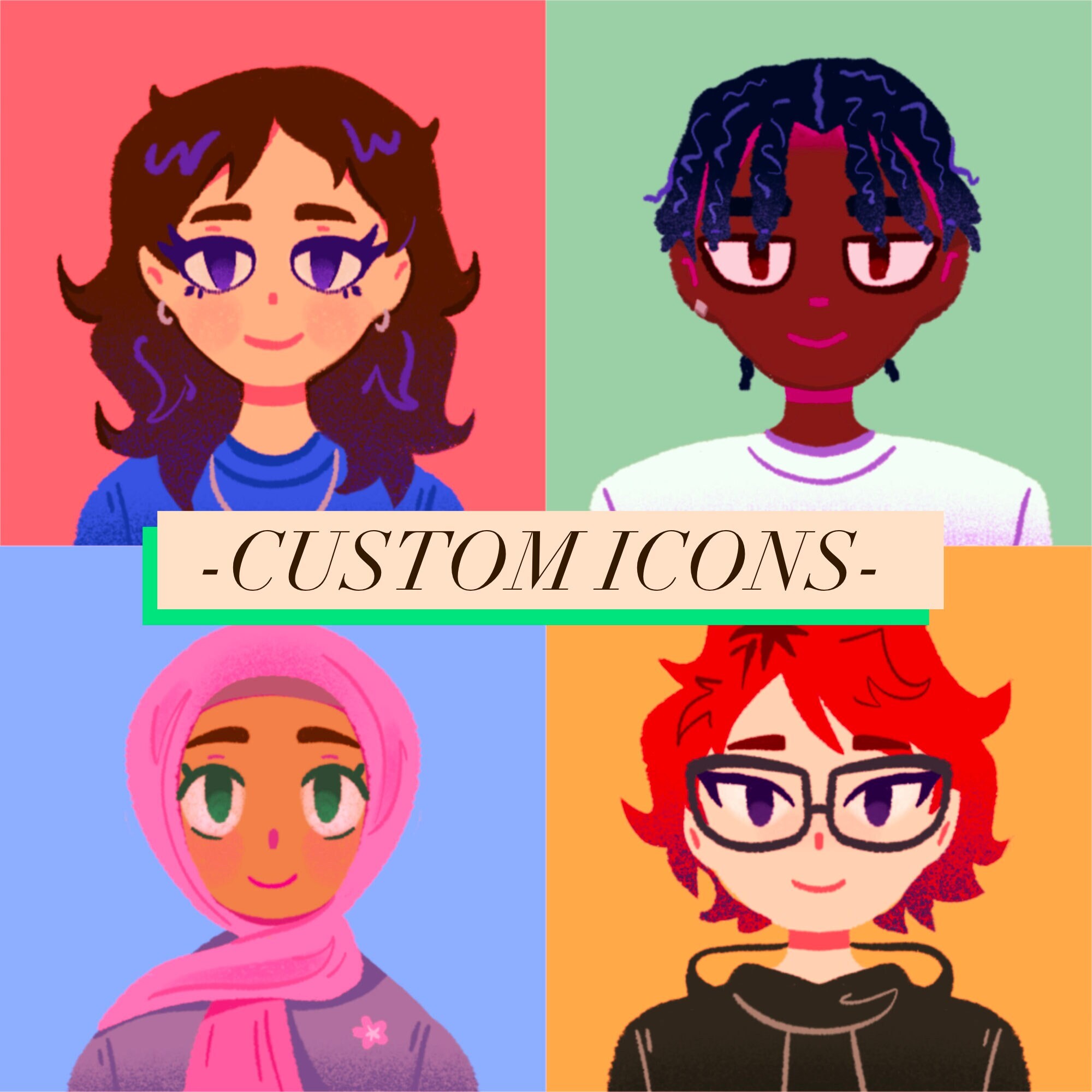 CUSTOM Social Media Icon Commission - Etsy