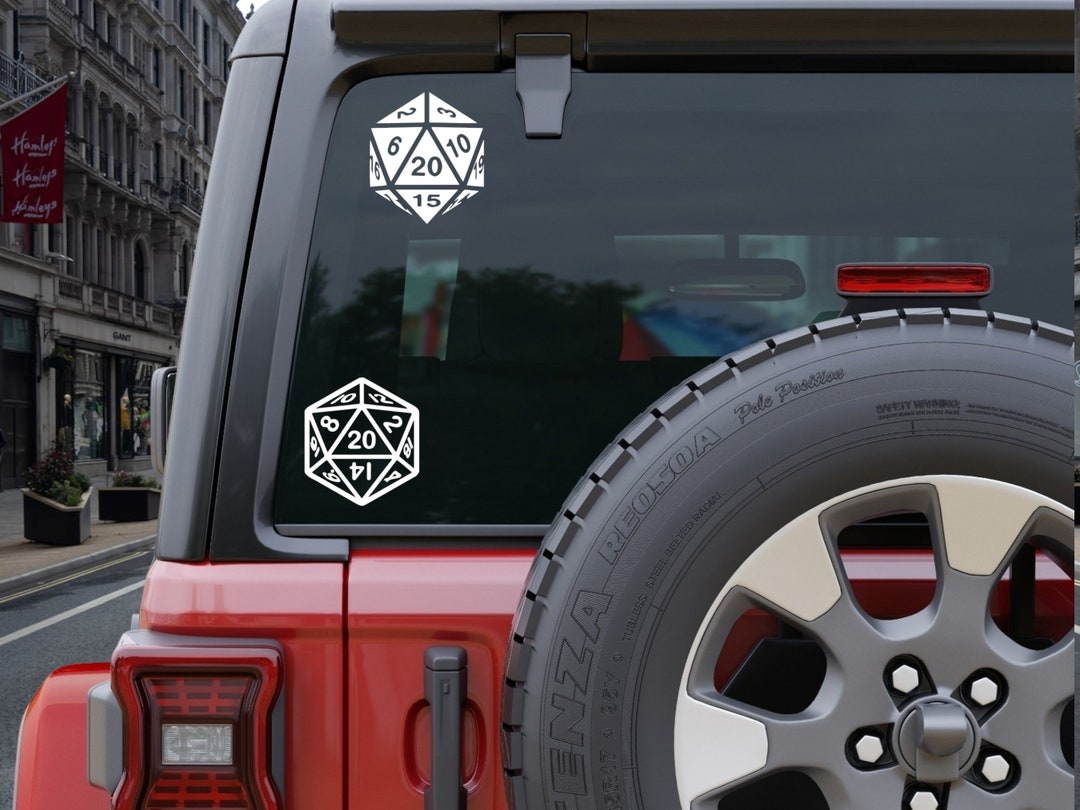 D20 Dice Decal: Car, Laptop, Dnd Roleplay Sticker - Etsy