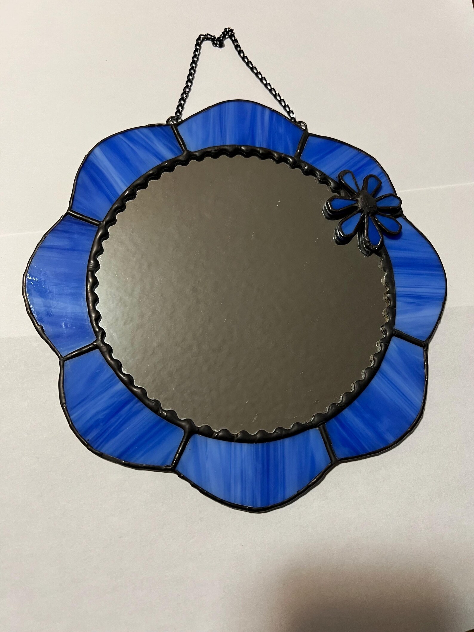 Stained Glass Mirror-blue - Etsy