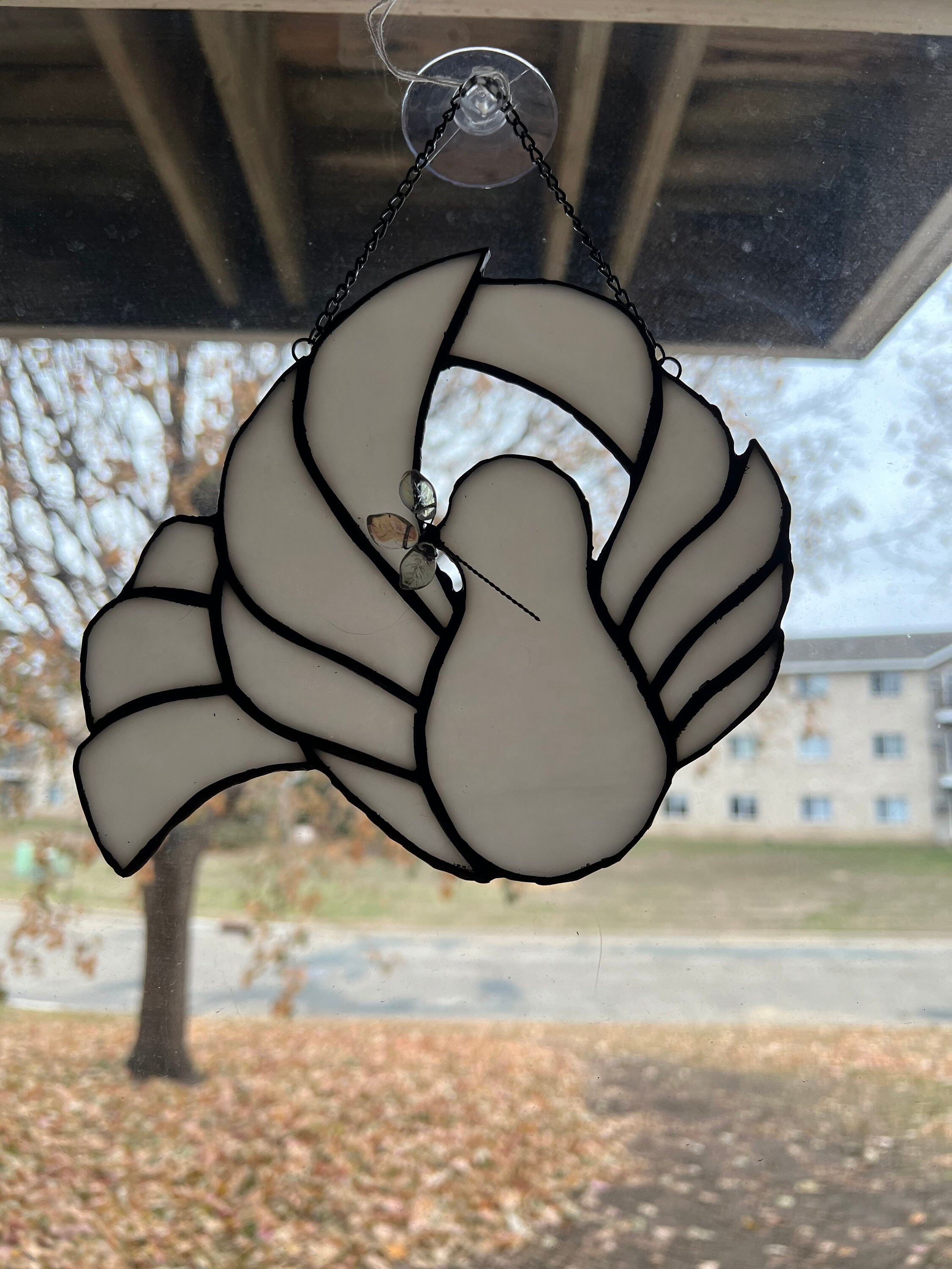 White Dove Stained Glass Suncatcher - Etsy