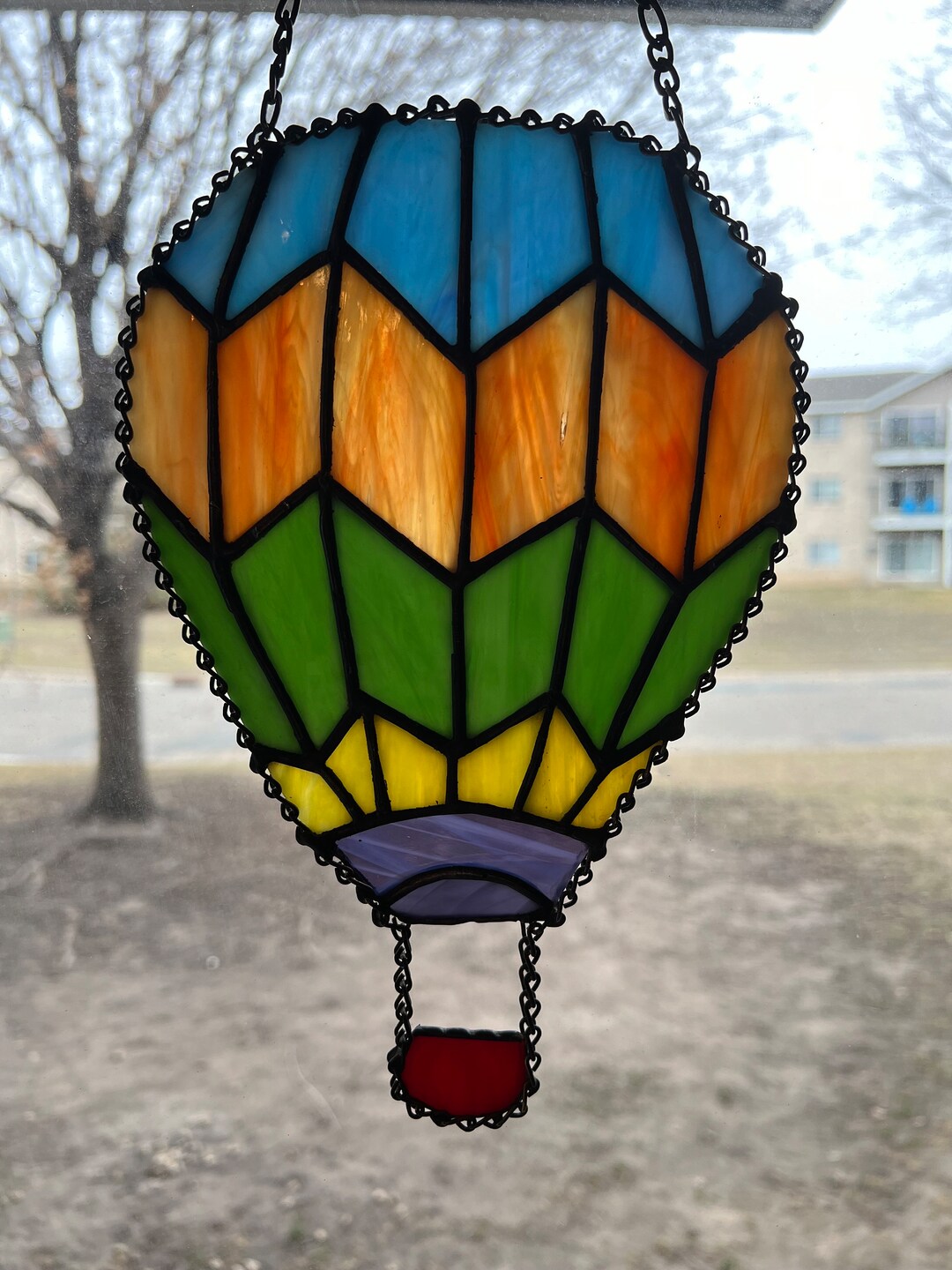 Hot Air Balloon Frosted Glass - Etsy