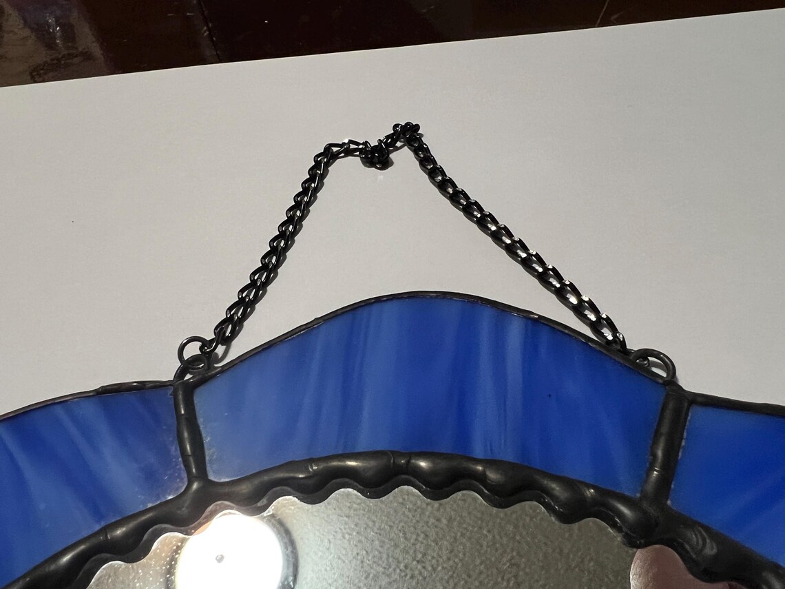 Stained Glass Mirror-blue - Etsy