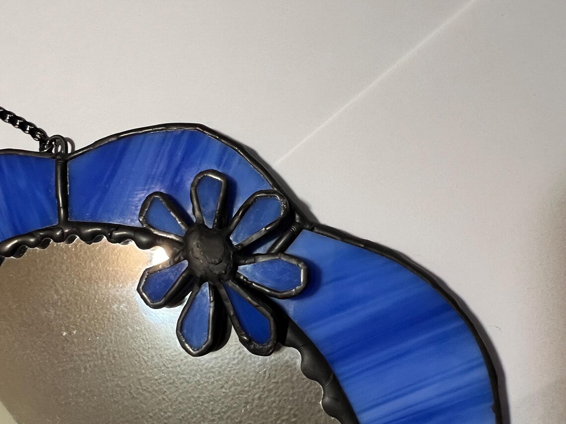 Stained Glass Mirror-blue - Etsy