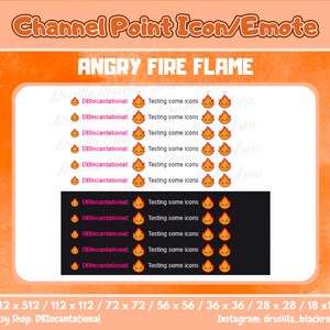 Angry Fire Flame - Twitch & Discord Emote | Channel Points Icon | Badge ...