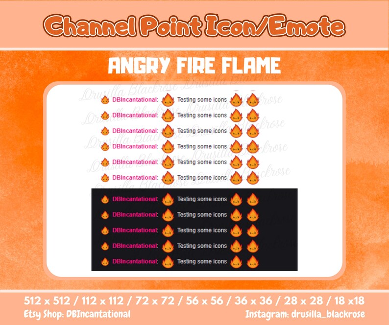 Angry Fire Flame - Twitch & Discord Emote | Channel Points Icon | Badge ...
