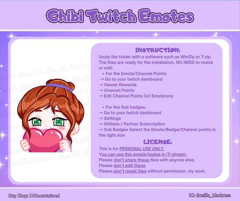 Red Hair Chibi Girl Emotes: Twitch & Discord (digital Download) - Etsy