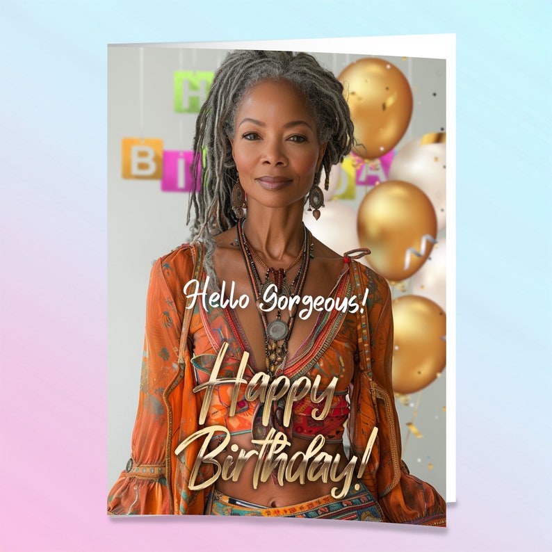 Hello Gorgeous Birthday Card, Printable Happy Birthday Card, High ...