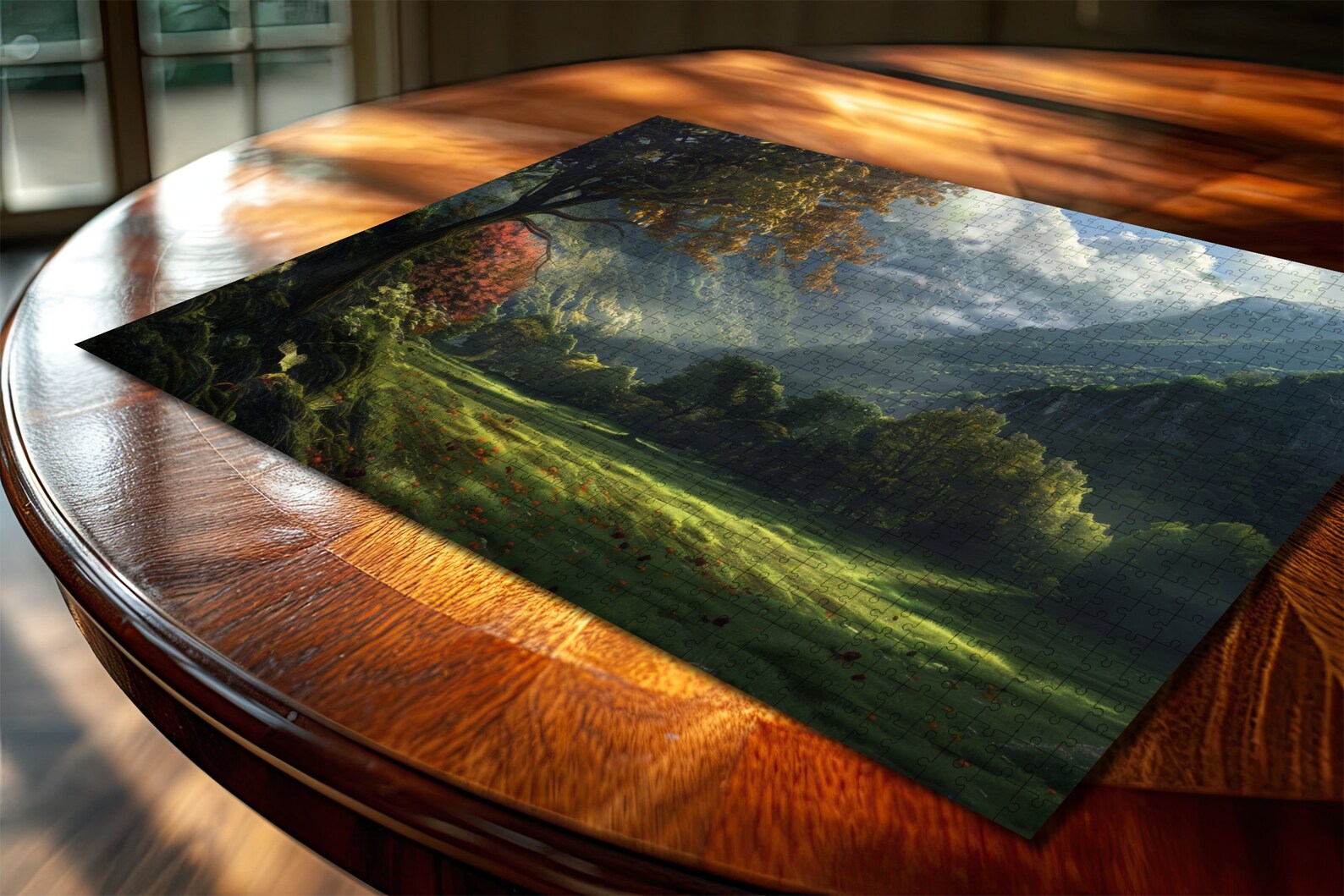 Scenic Mountain Valley Jigsaw Puzzle, Beautiful Landscape Puzzle, 1000 ...