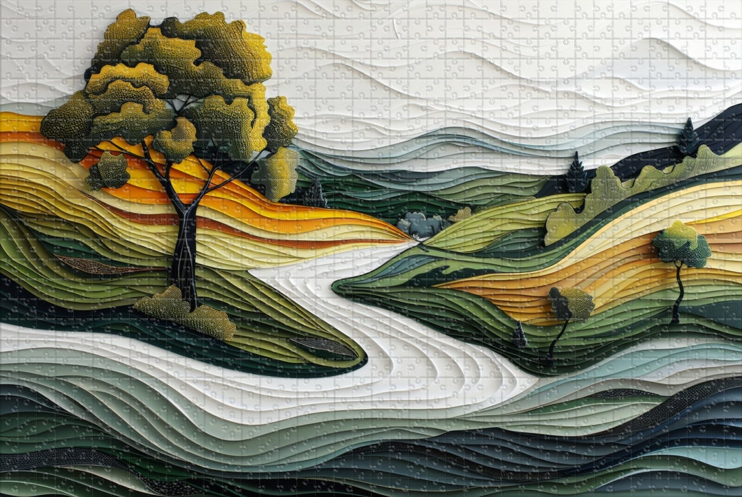 Scenic Landscape Jigsaw Puzzle, Real Wood Puzzle, 1000 500 300 100 ...