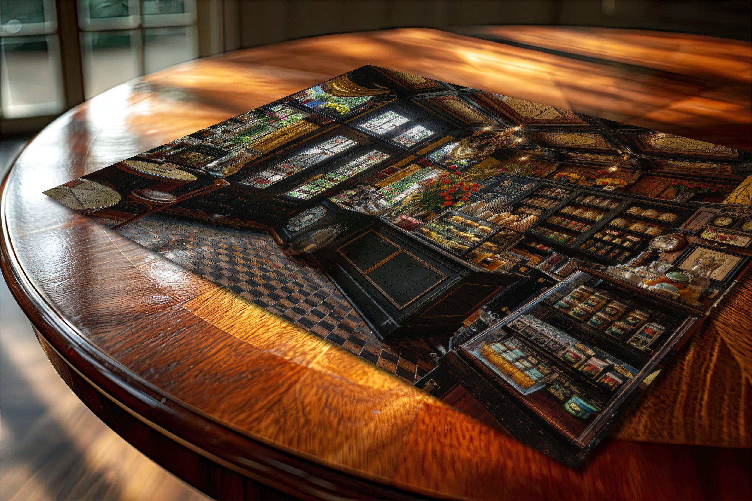 Vintage Coffee Shop Jigsaw Puzzle, Cozy Cafe Scene, 100 to 1000 Pieces ...