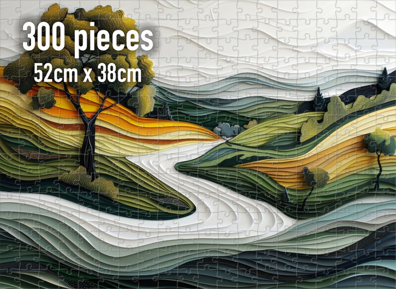 Scenic Landscape Jigsaw Puzzle, Real Wood Puzzle, 1000 500 300 100 ...