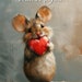 Cute Mouse Thank You Card, Digital Download Greeting Card, Printable ...