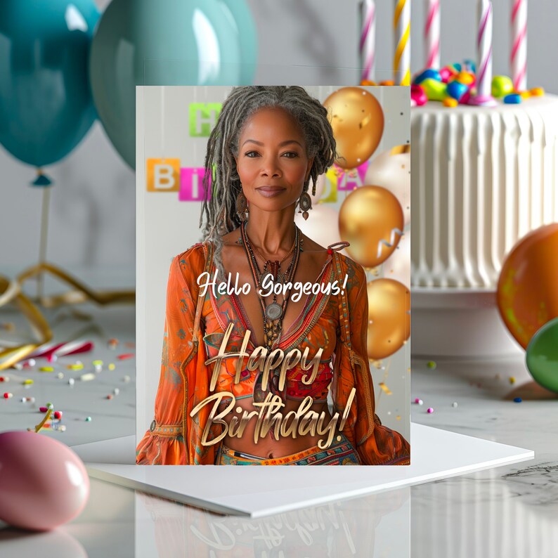 Hello Gorgeous Birthday Card, Printable Happy Birthday Card, High ...