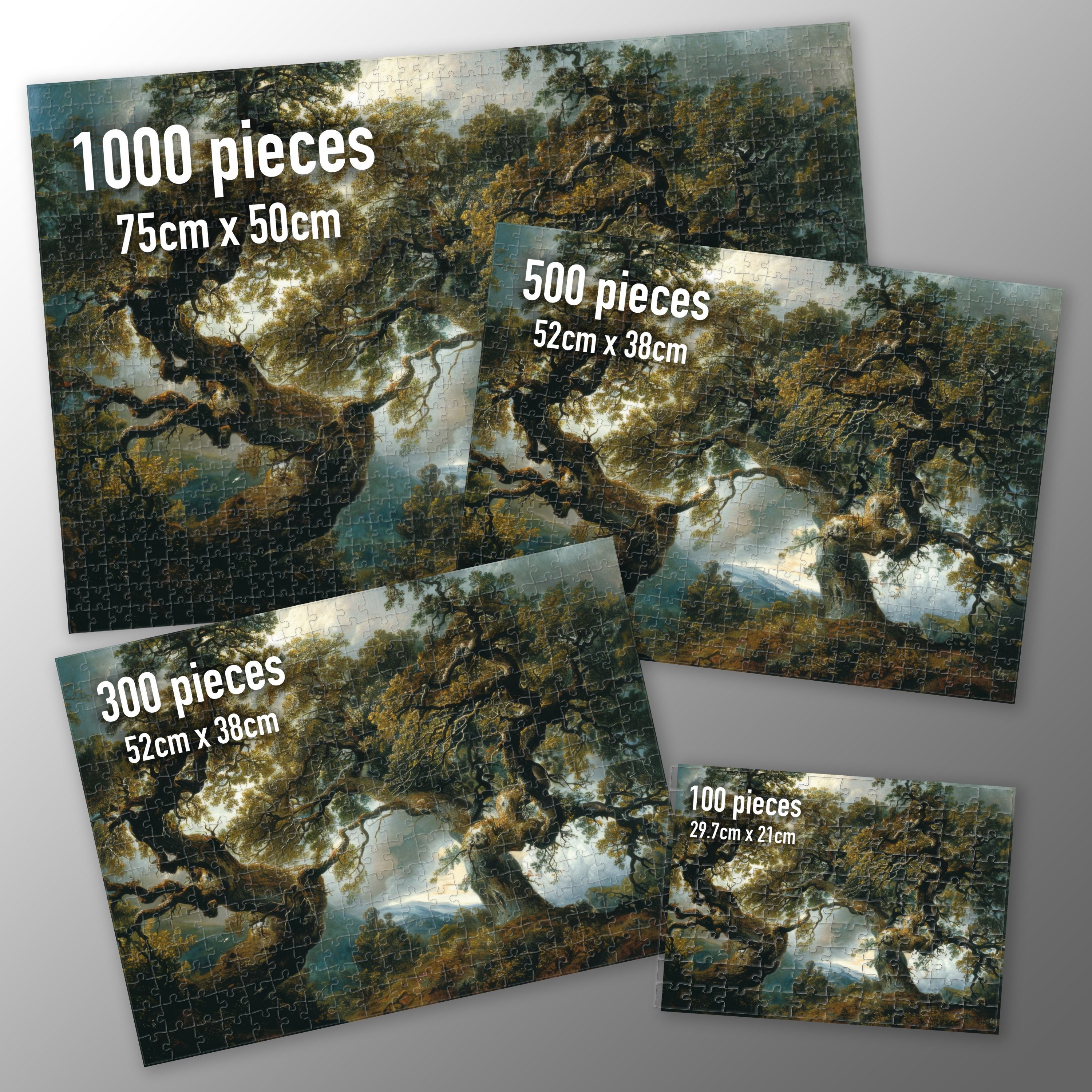 Enchanted Forest Jigsaw Puzzle, Real Wood Puzzle, 1000 500 300 100 ...