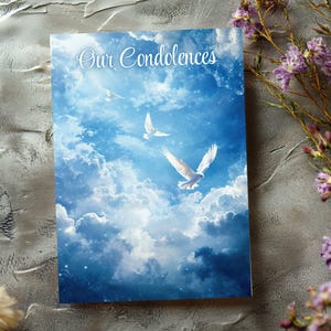 Our Condolences Digital Download, Sympathy Card, 5x7 and 4x6 Formats ...