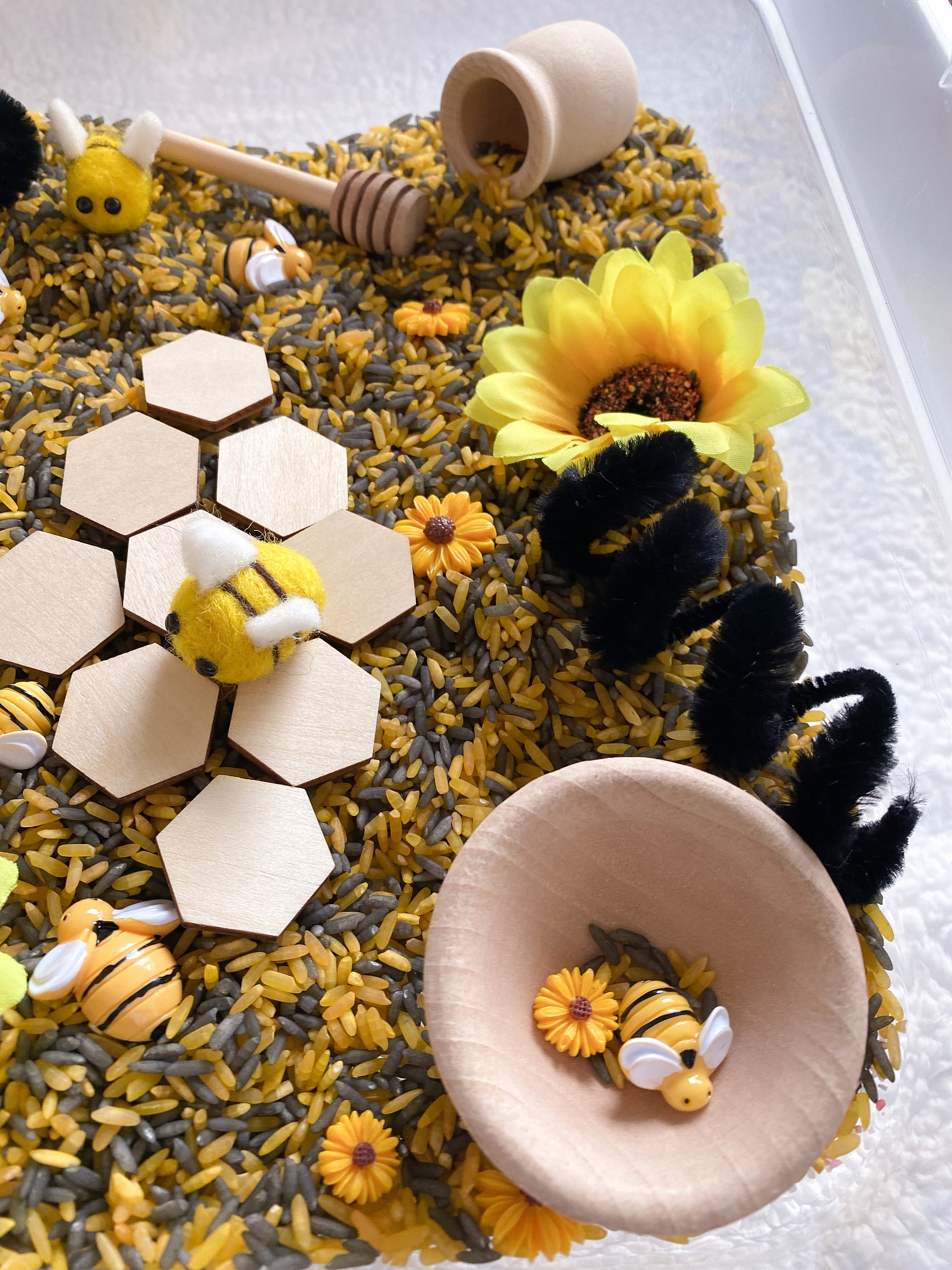 Bumble Bee Sensory Kit, Toddler Sensory Bin, Sensory Rice Kit - Etsy