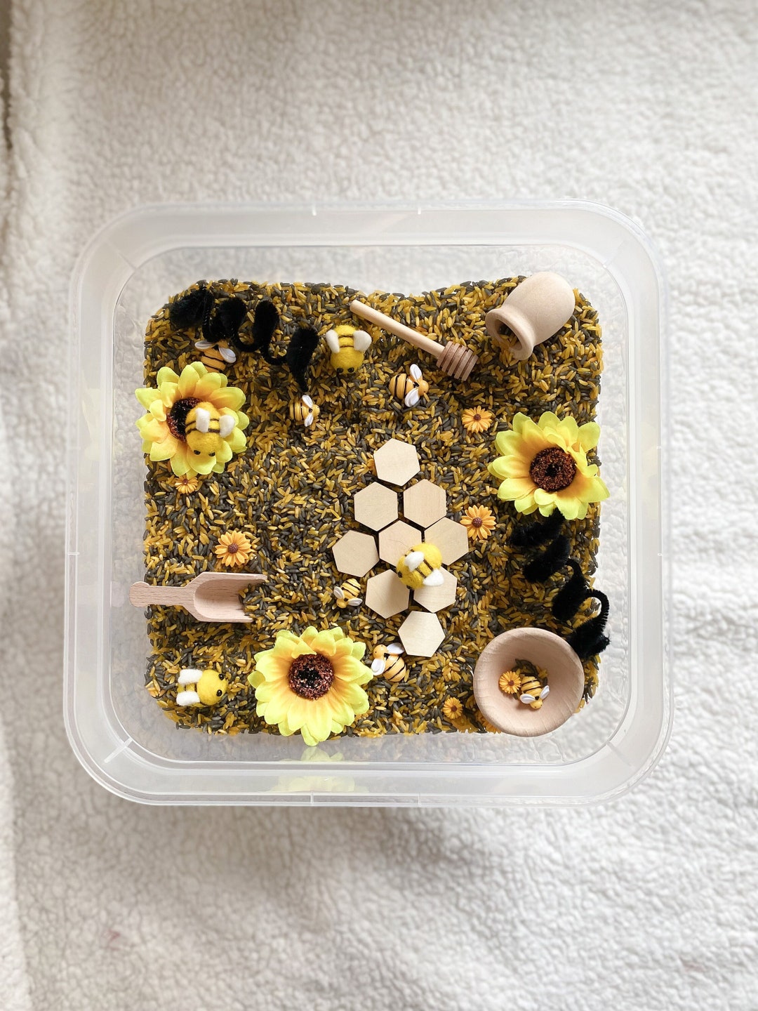 Bumble Bee Sensory Kit, Toddler Sensory Bin, Sensory Rice Kit - Etsy