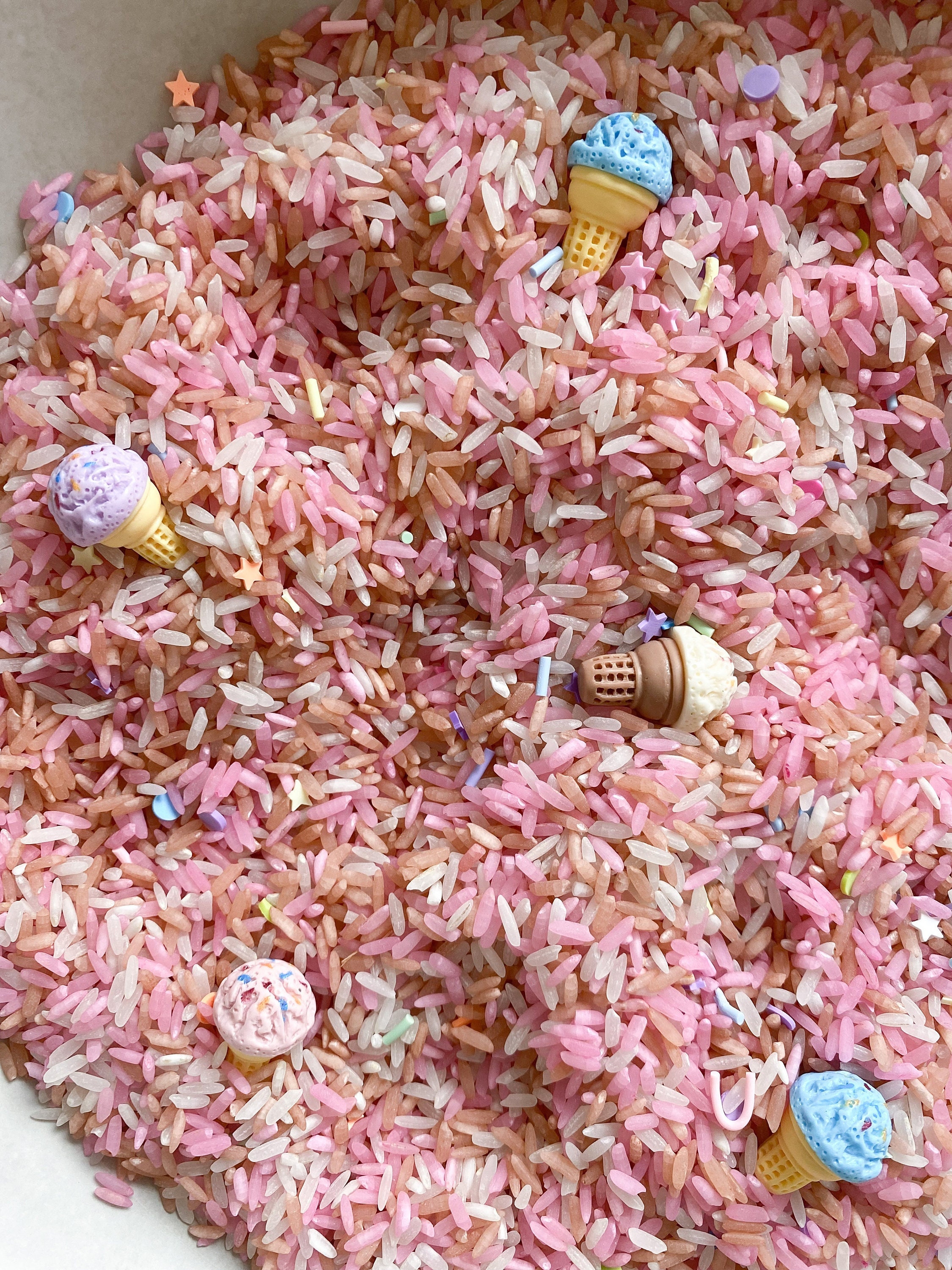 Ice Cream Sensory Mix, Sensory Rice, Toddler Sensory Kit, Sensory Bin ...