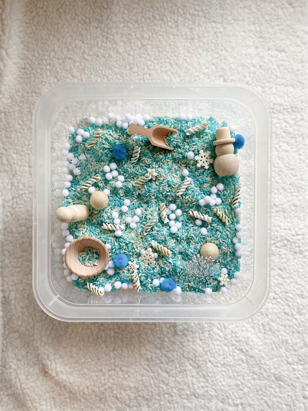 Winter Sensory Kit, Sensory Bin, Toddler Sensory Bin, Sensory Rice Kit ...