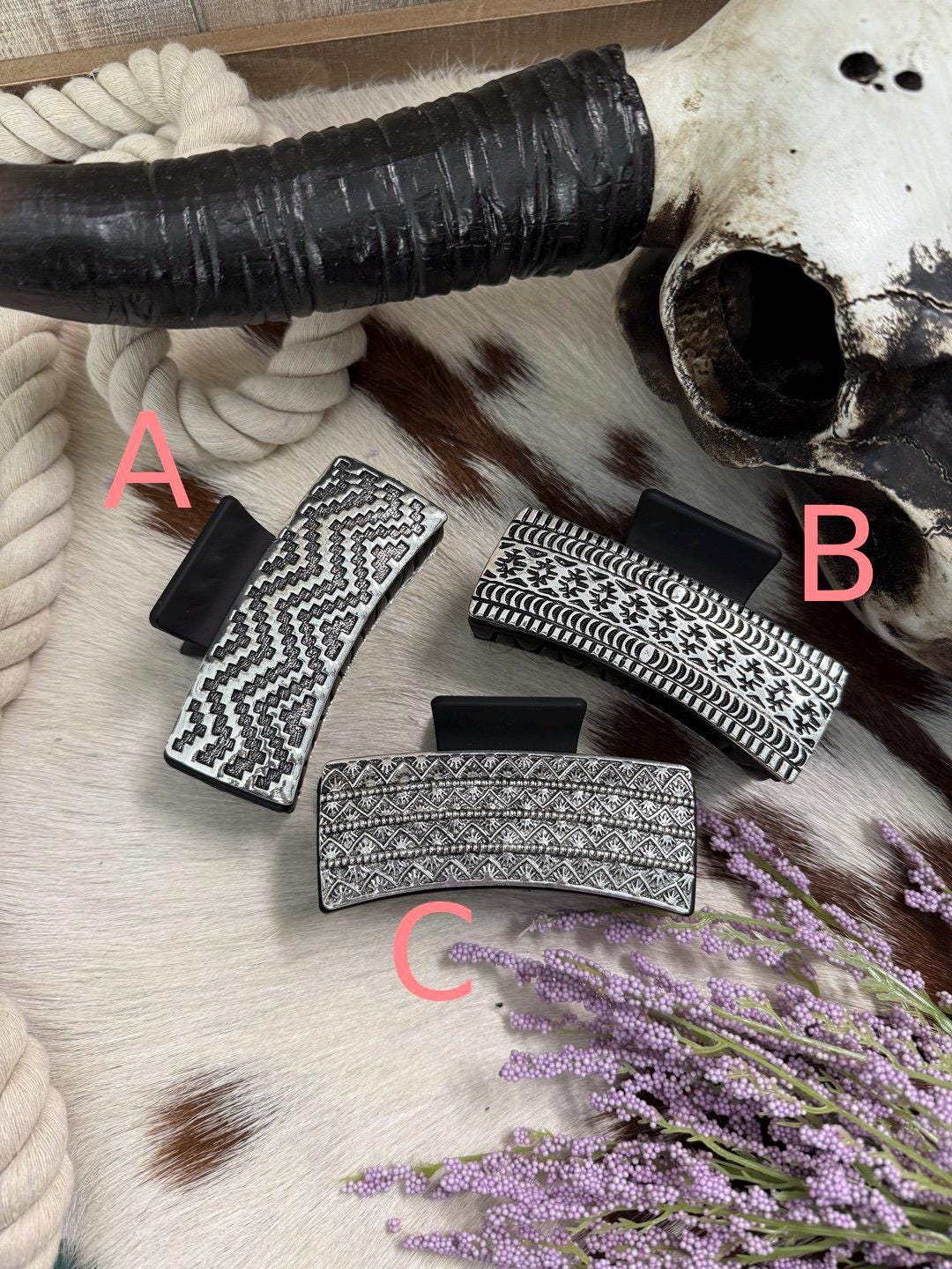 WESTERN HAIR CLIP I Rodeo Cowgirl Hair Claw I Western Casting Hair Clip ...