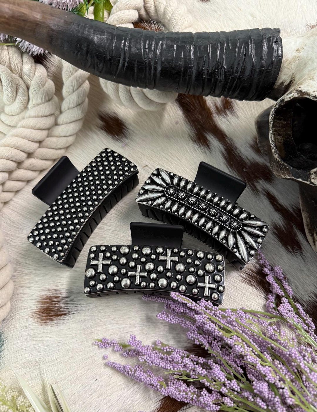 WESTERN HAIR CLIP I Rodeo Cowgirl Hair Claw I Western Casting Hair Clip ...