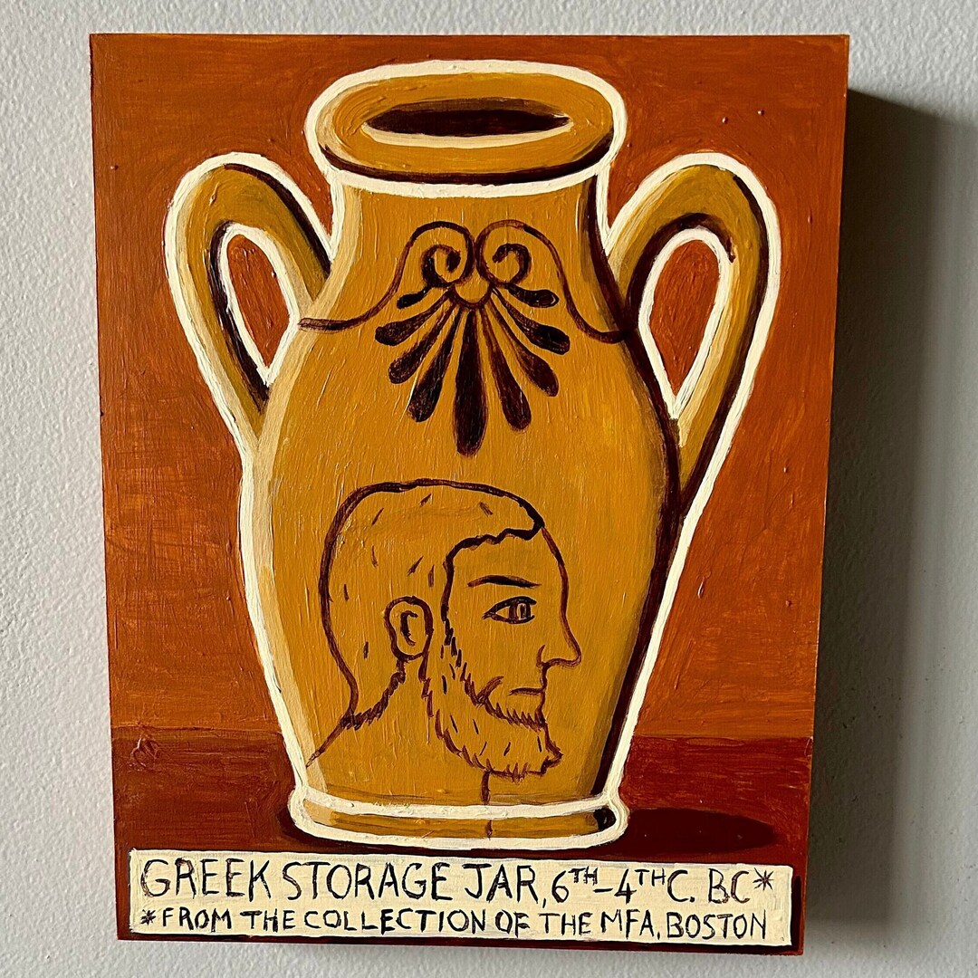 Ancient Greek Pot Painting. Greece Storage Pot. Museum Object Painting ...