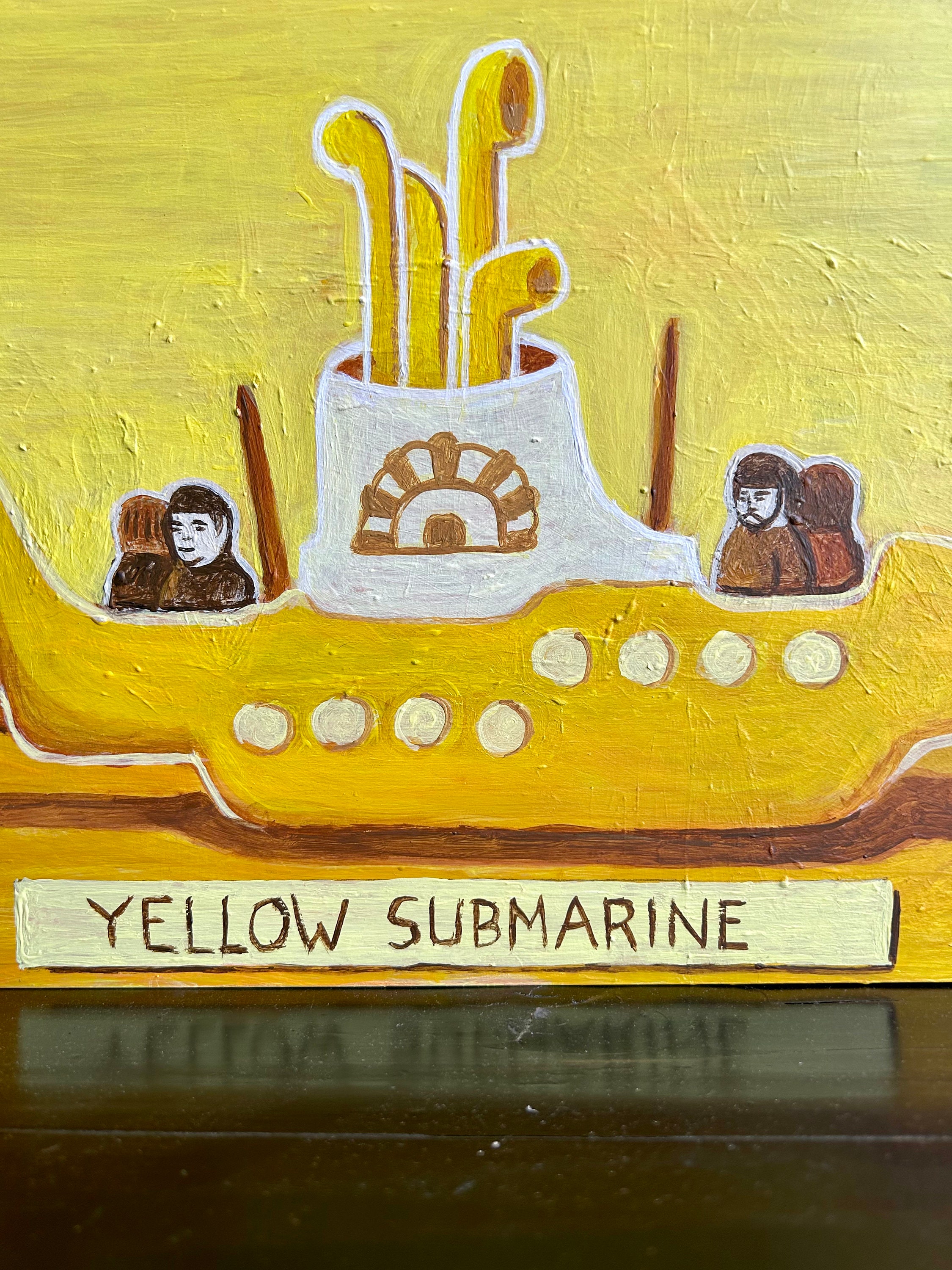 Yellow Submarine Painting: Beatles Pop Art, 9x12 Plywood - Etsy
