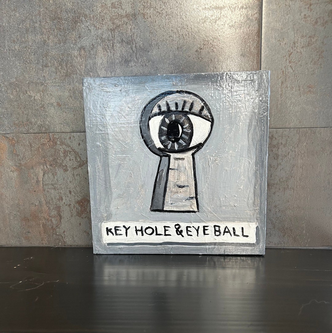 Key Hole & Eye Ball Painting. Pop Art Painting - Etsy