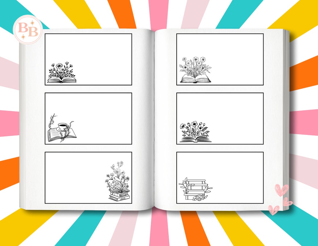 Packs of 10 Book-themed Author Signature Book Plates, Autographs for ...