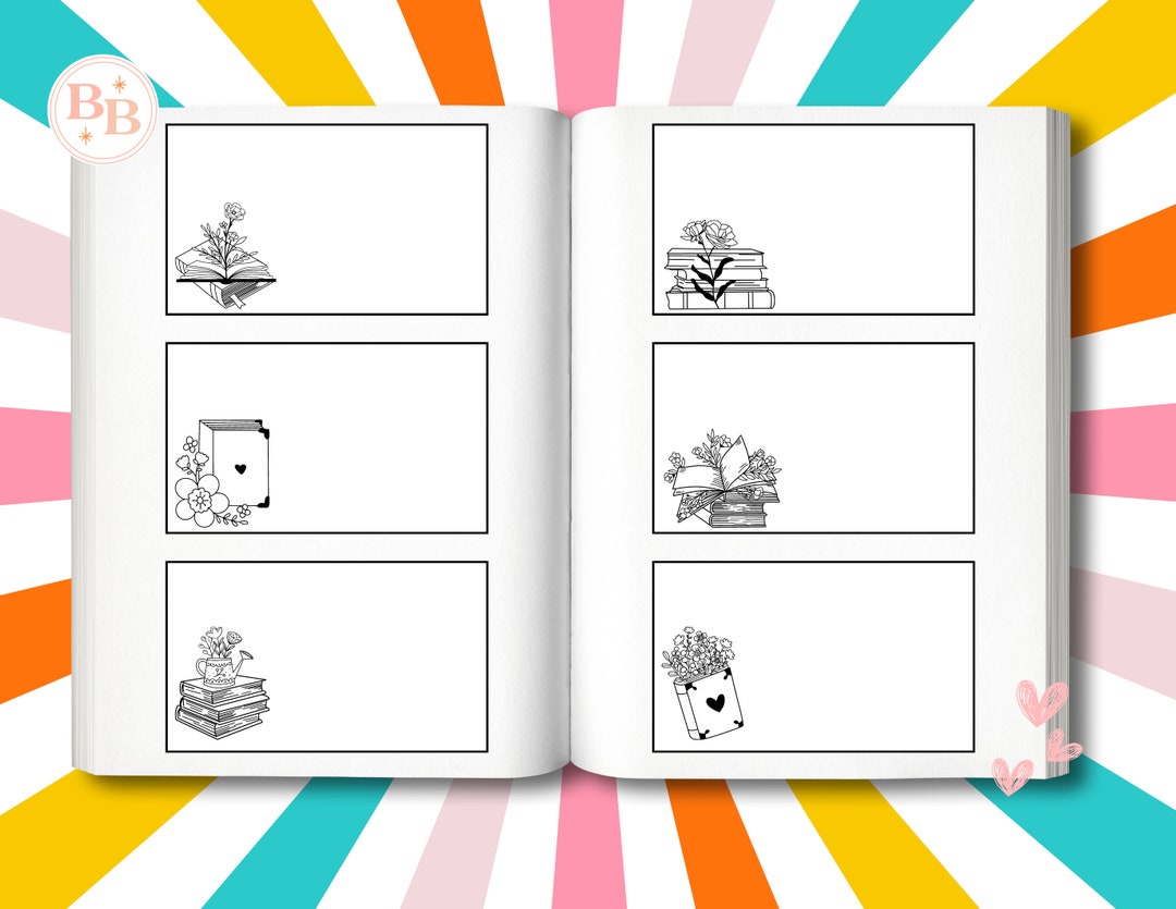 Packs of 10 Book-themed Vol. 7 Author Signature Book Plates, Autographs ...