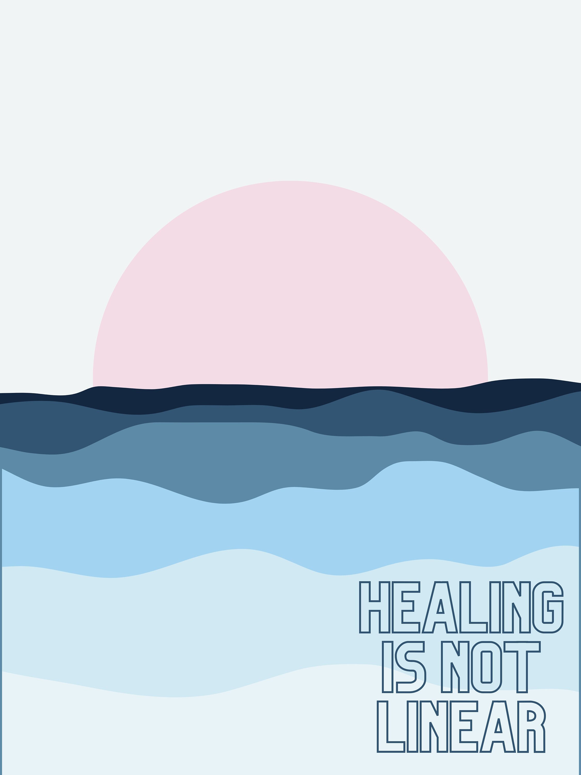 Poster healing is Not Linear Printable Art for Therapist or Counselor ...