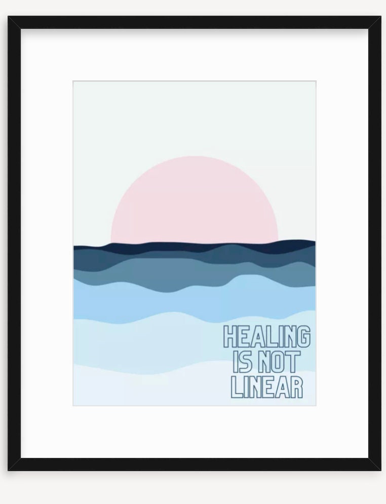 Poster healing is Not Linear Printable Art for Therapist or Counselor ...