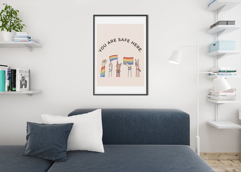 Poster- "you Are Safe Here" | Digital Download for Social Worker or ...