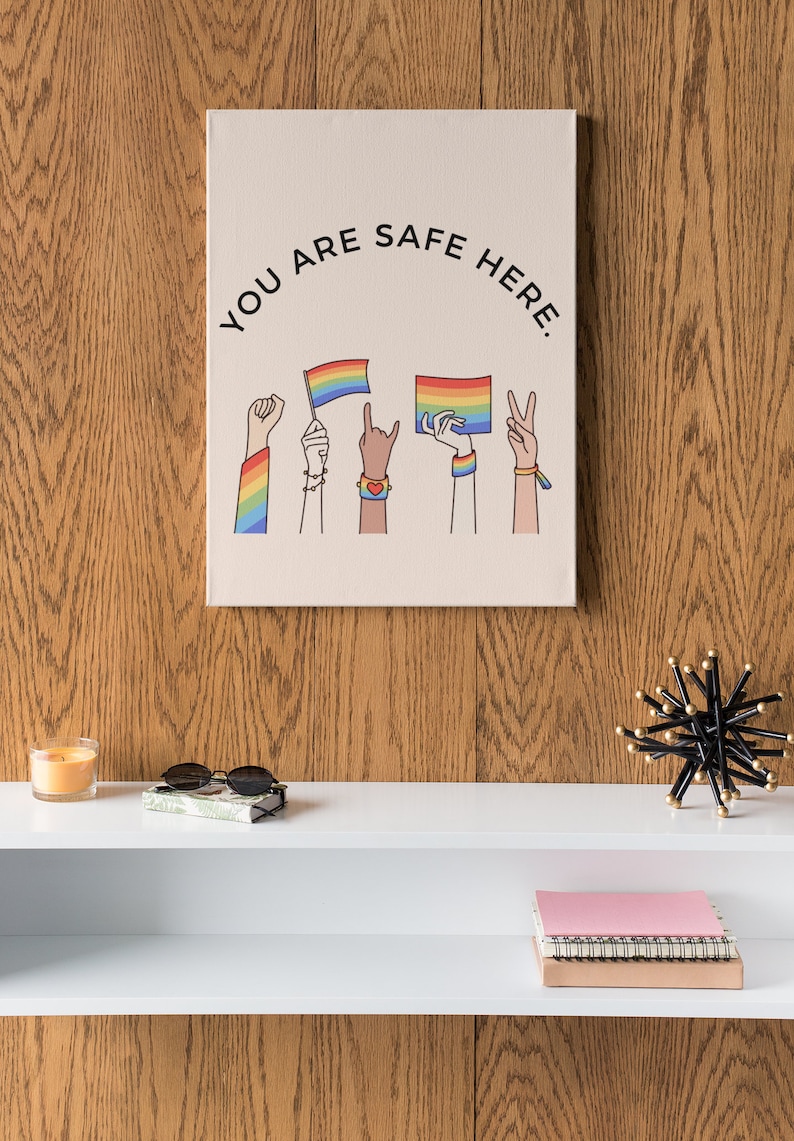 Poster- "you Are Safe Here" | Digital Download for Social Worker or ...