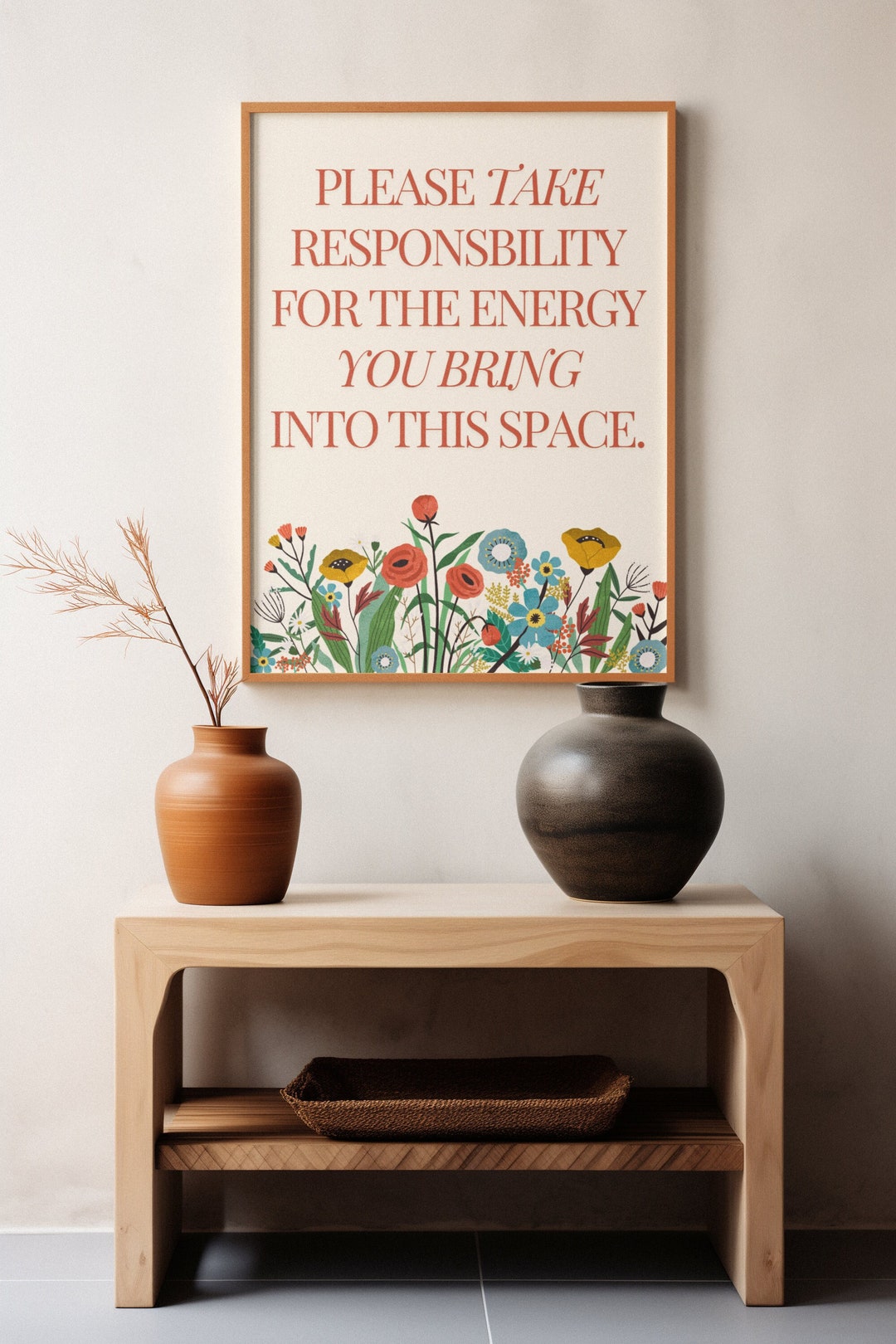 Poster- "please Take Responsibility for the Energy You Bring" - Etsy