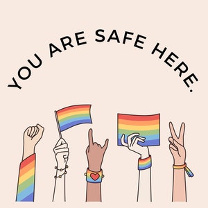 Poster- "you Are Safe Here" | Digital Download for Social Worker or ...