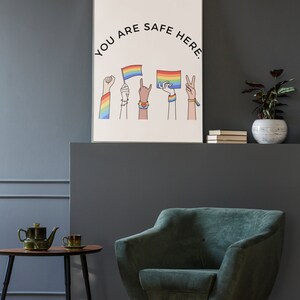 Poster- "you Are Safe Here" | Digital Download for Social Worker or ...