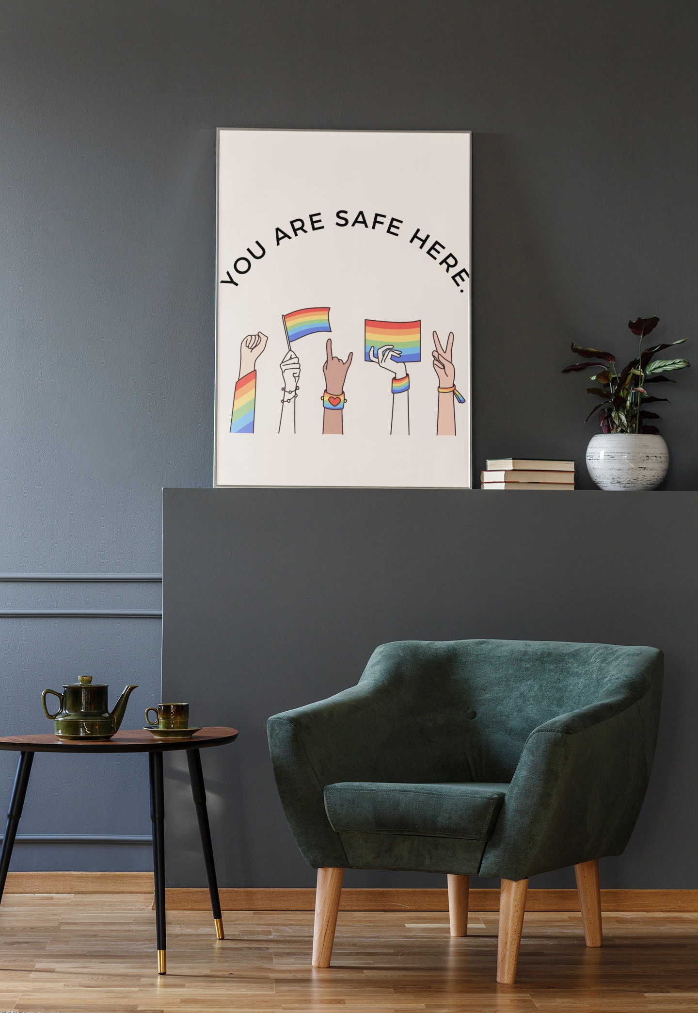 Poster- "you Are Safe Here" | Digital Download for Social Worker or ...