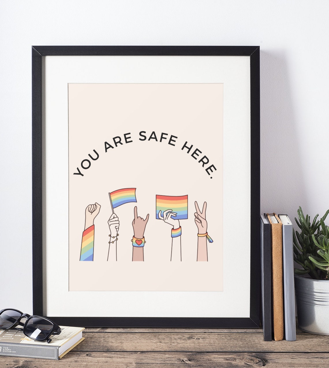 Poster- "you Are Safe Here" | Digital Download for Social Worker or ...