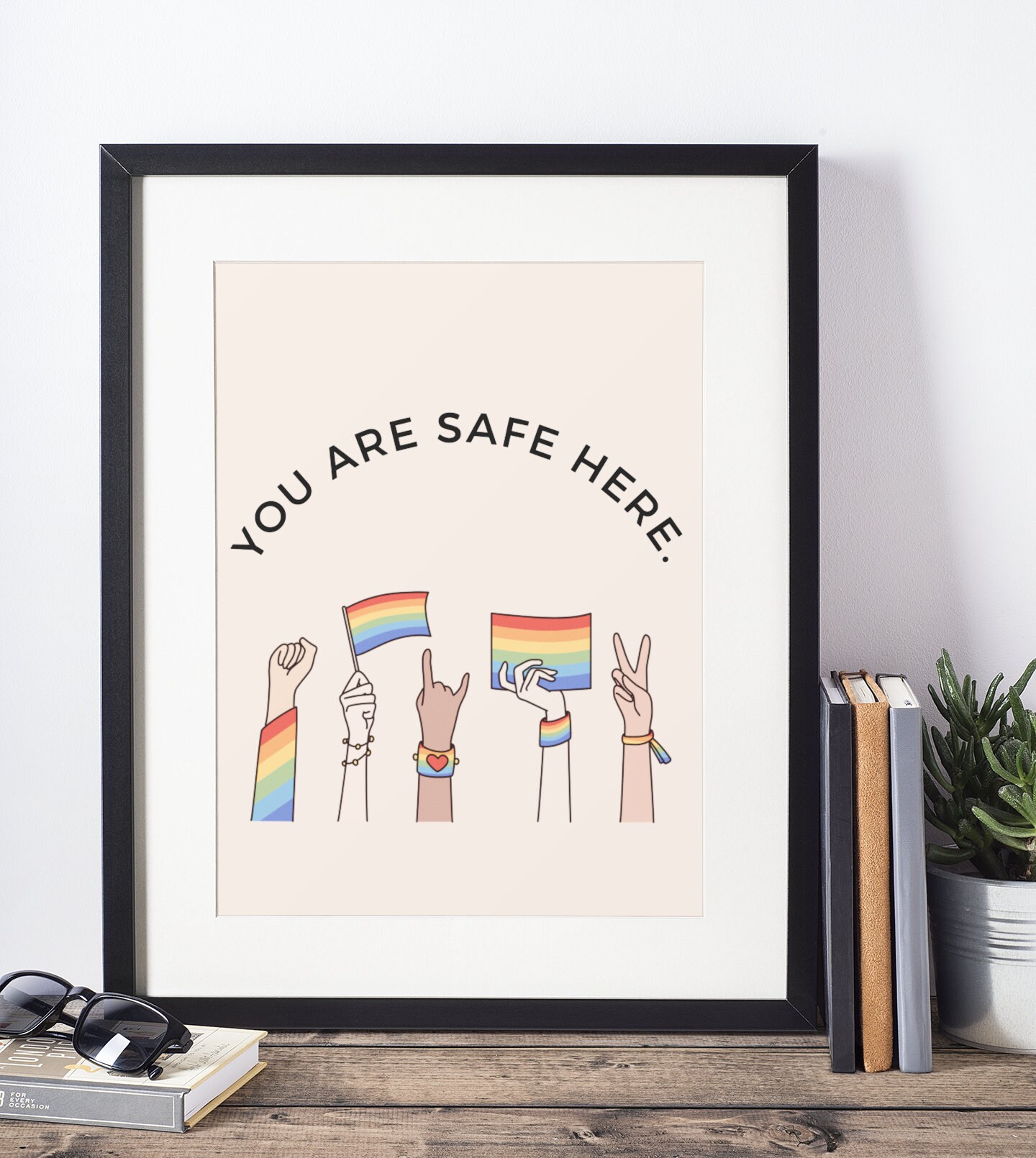 Poster- "you Are Safe Here" | Digital Download for Social Worker or ...