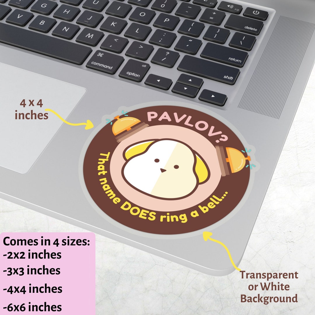 Pavlov? That Name Rings a Bell Sticker | Funny Psychology Stickers ...
