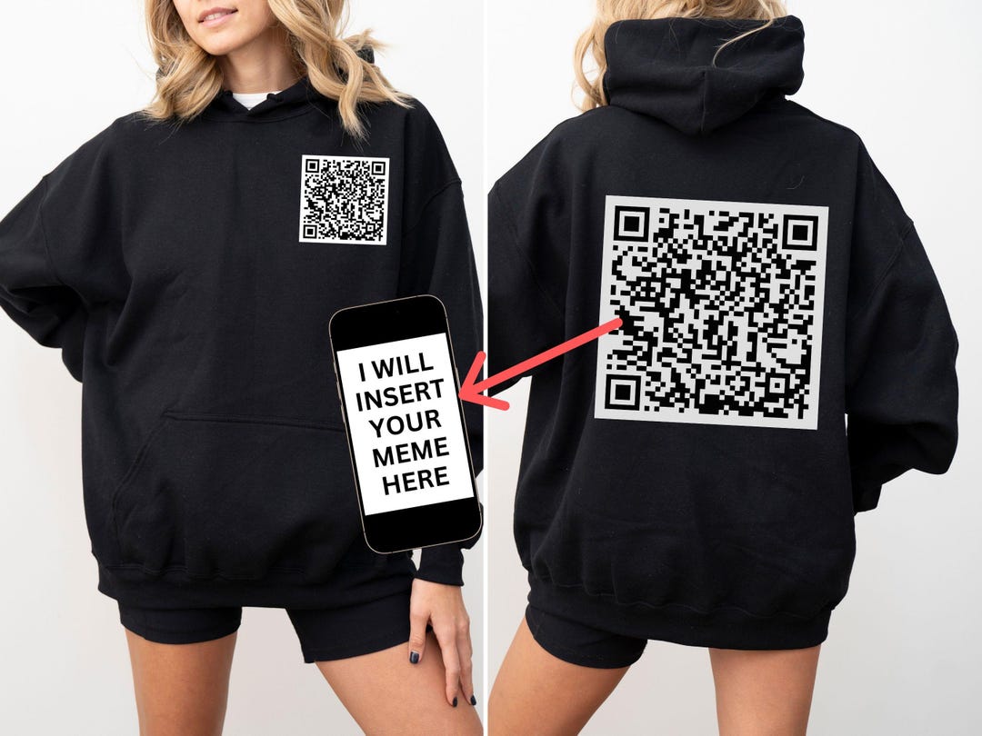 Custom QR Code Shirt: Scans to Meme of Your Choice, Funny Meme Shirt ...