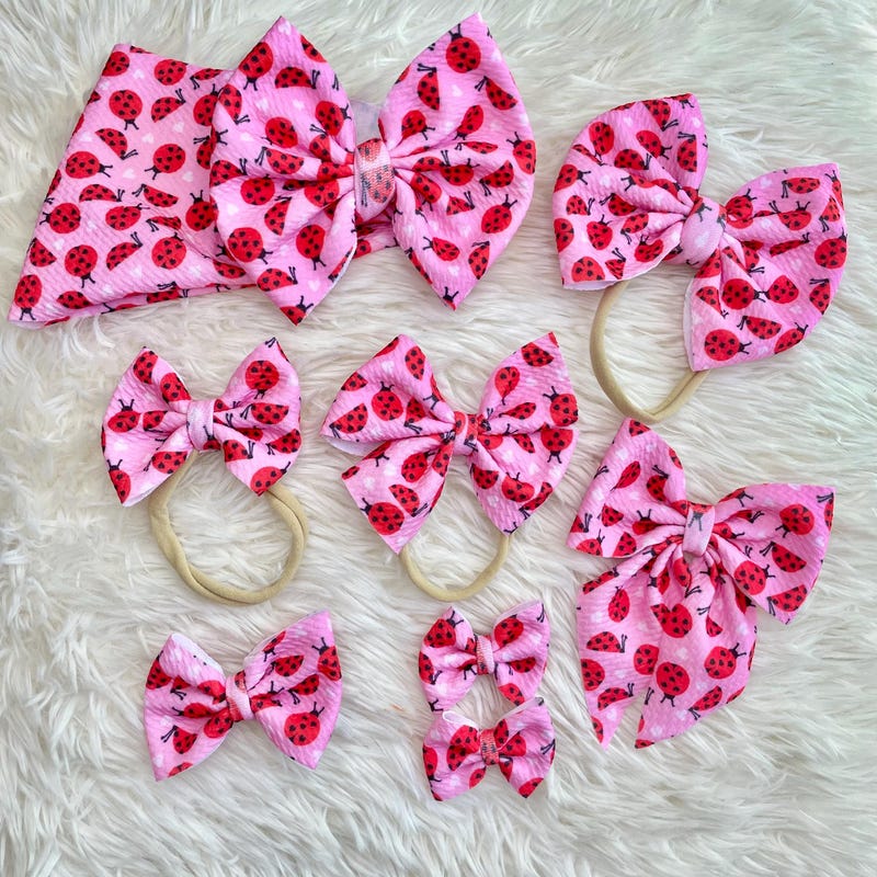 Ladybug Hair Bow - Etsy