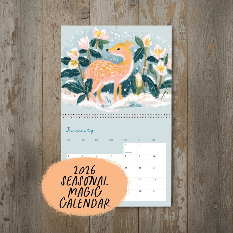 Seasonal Magic Wall Calendar 2026 Whimsical Planner With Watercolor Art ...