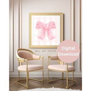 Pink Coquette Bow Printable, Wall Art, Aesthetic Room Decor. - Etsy