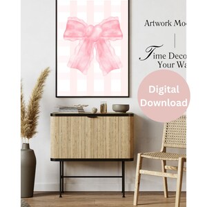 Pink Coquette Bow Printable, Wall Art, Aesthetic Room Decor. - Etsy