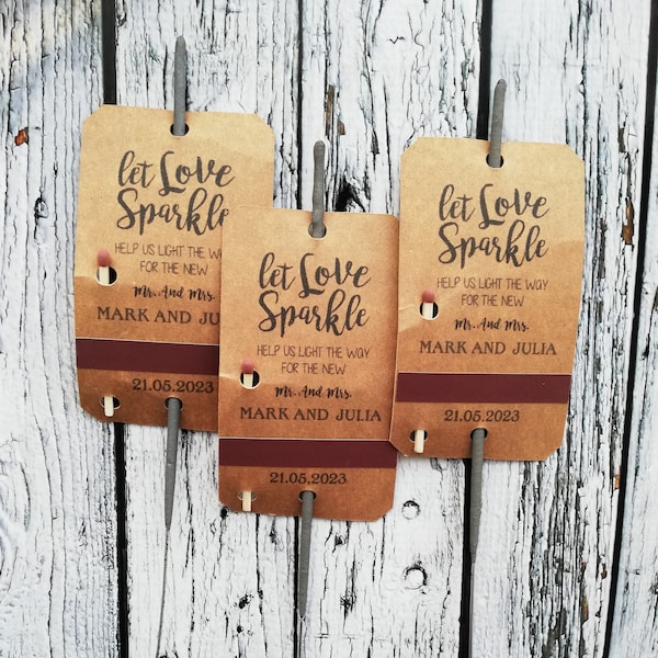 Wedding Sparkler Tag - Etsy