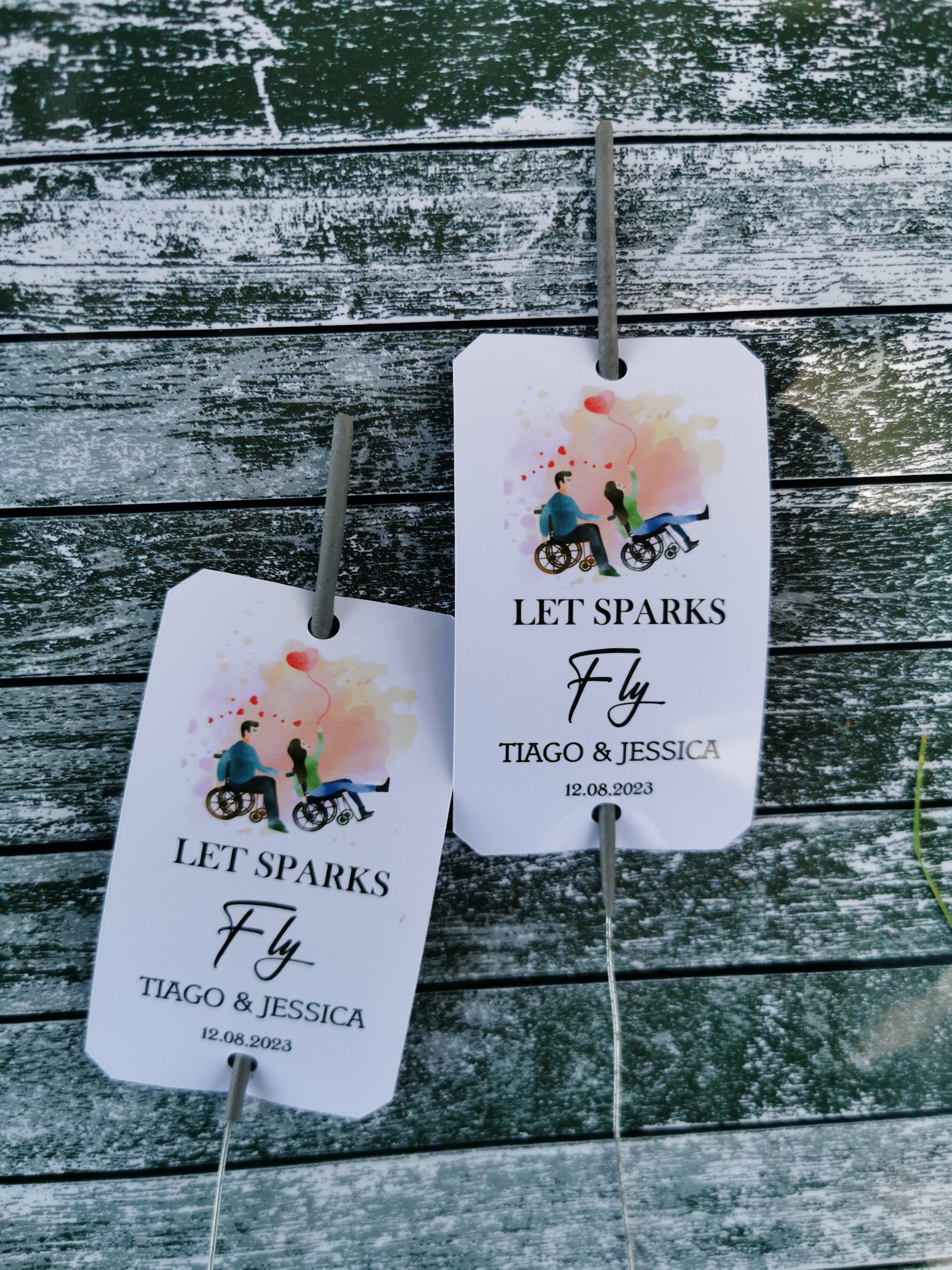 Personalized SPARKLER TAGS for Wedding, Let Love Sparkle, Party ...
