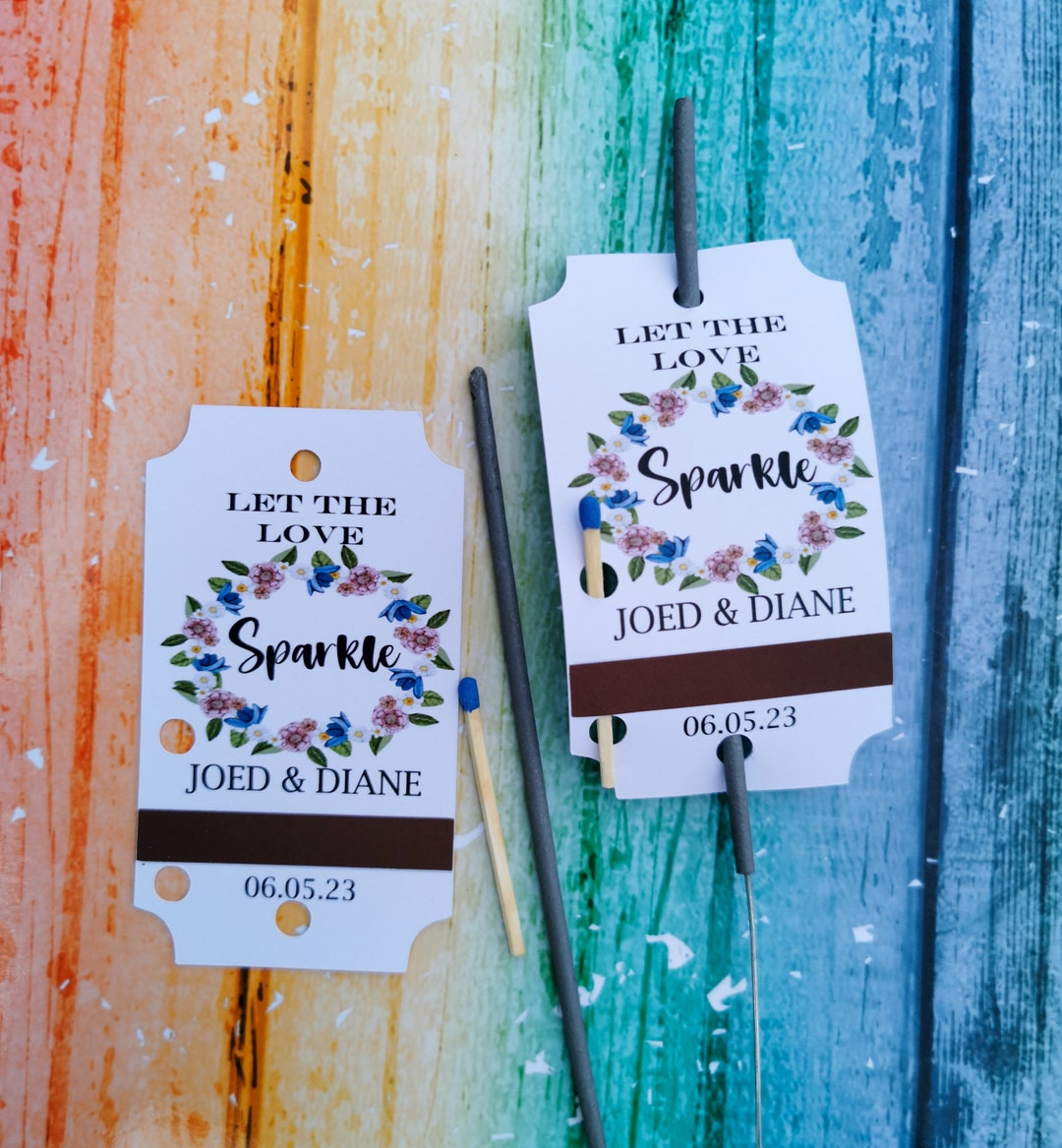 Custom Sparkler Tags for Weddings Parties and More Spark to Your ...