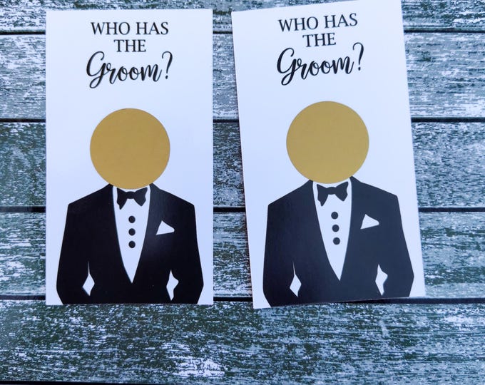 Printed Who Has the Groom Bridal Shower Game Cards / Bridal Shower ...
